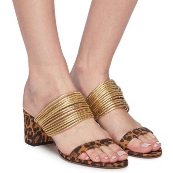 Aquazzura | Shoes | Aquazzura Firenze Rendezvous Leopard Print Golden ...